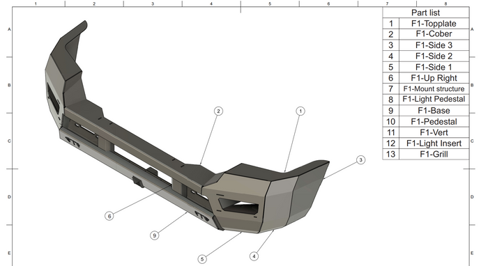 DIY Bumper Files | DIY CNC Front Bumper Kits - GRAVES FABRICATION ...