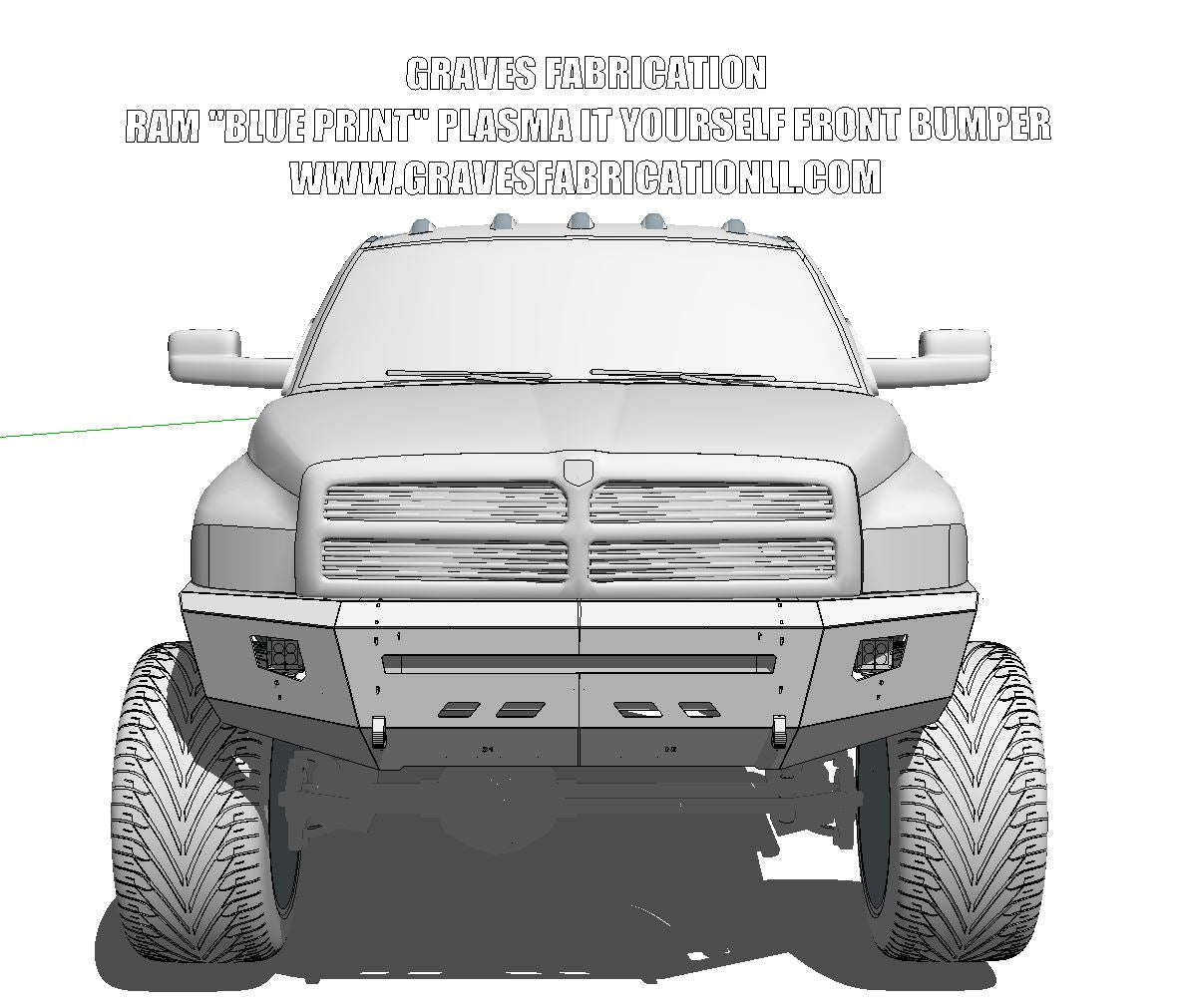 1994-2002 Ram CNC Front Bumper File Kit. – Graves Fabrication